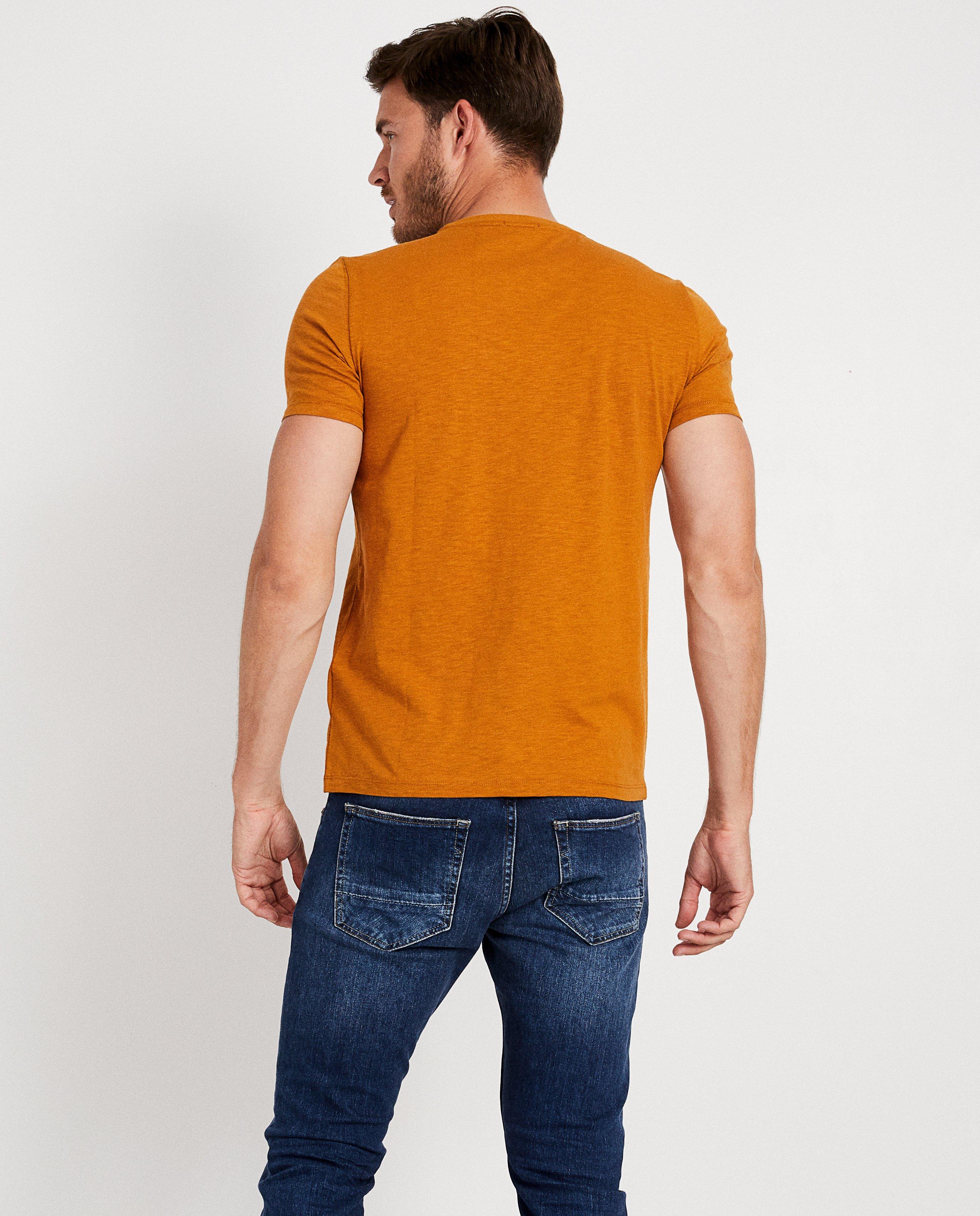 Terracotta T-shirt met opschrift