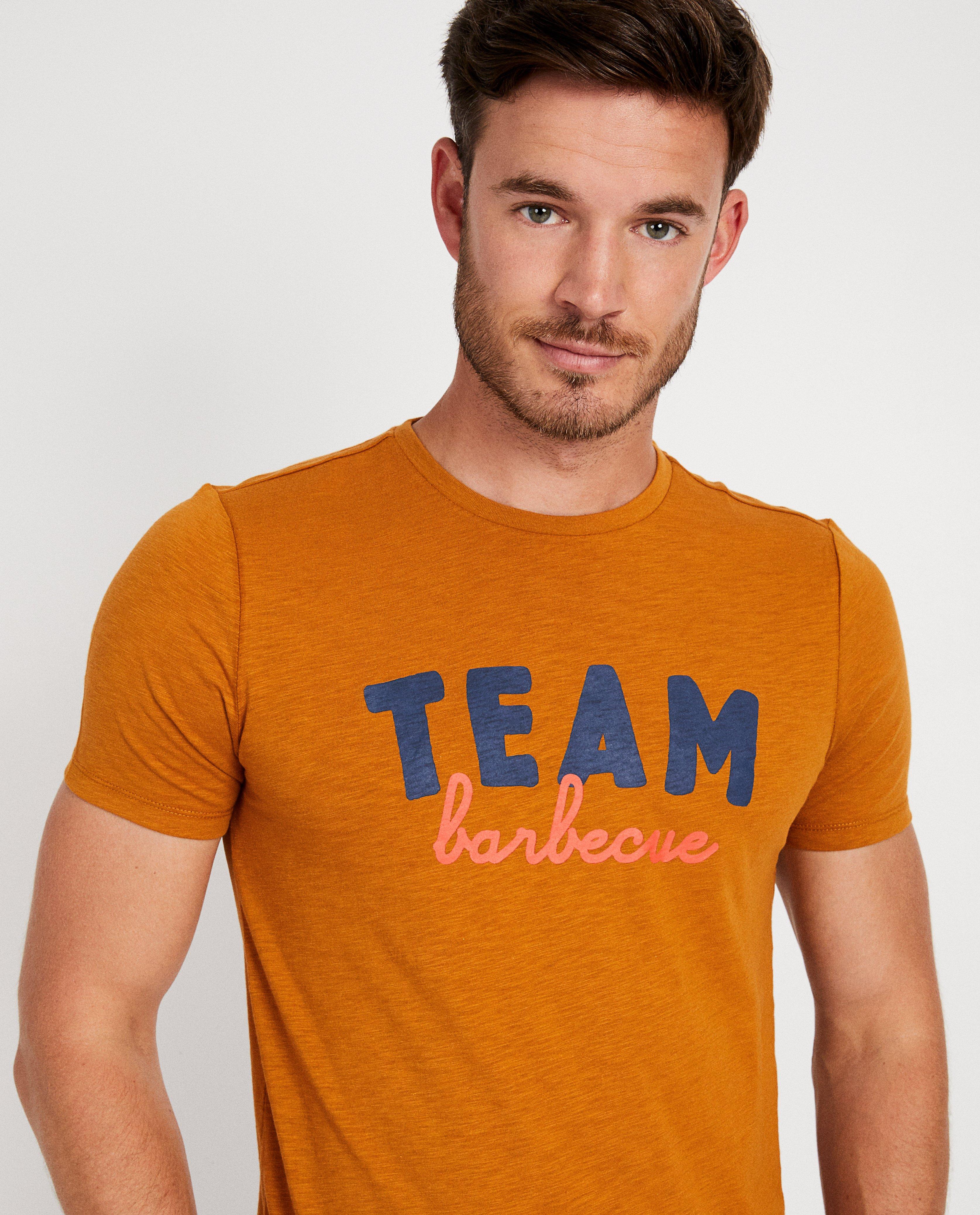 Terracotta T-shirt met opschrift