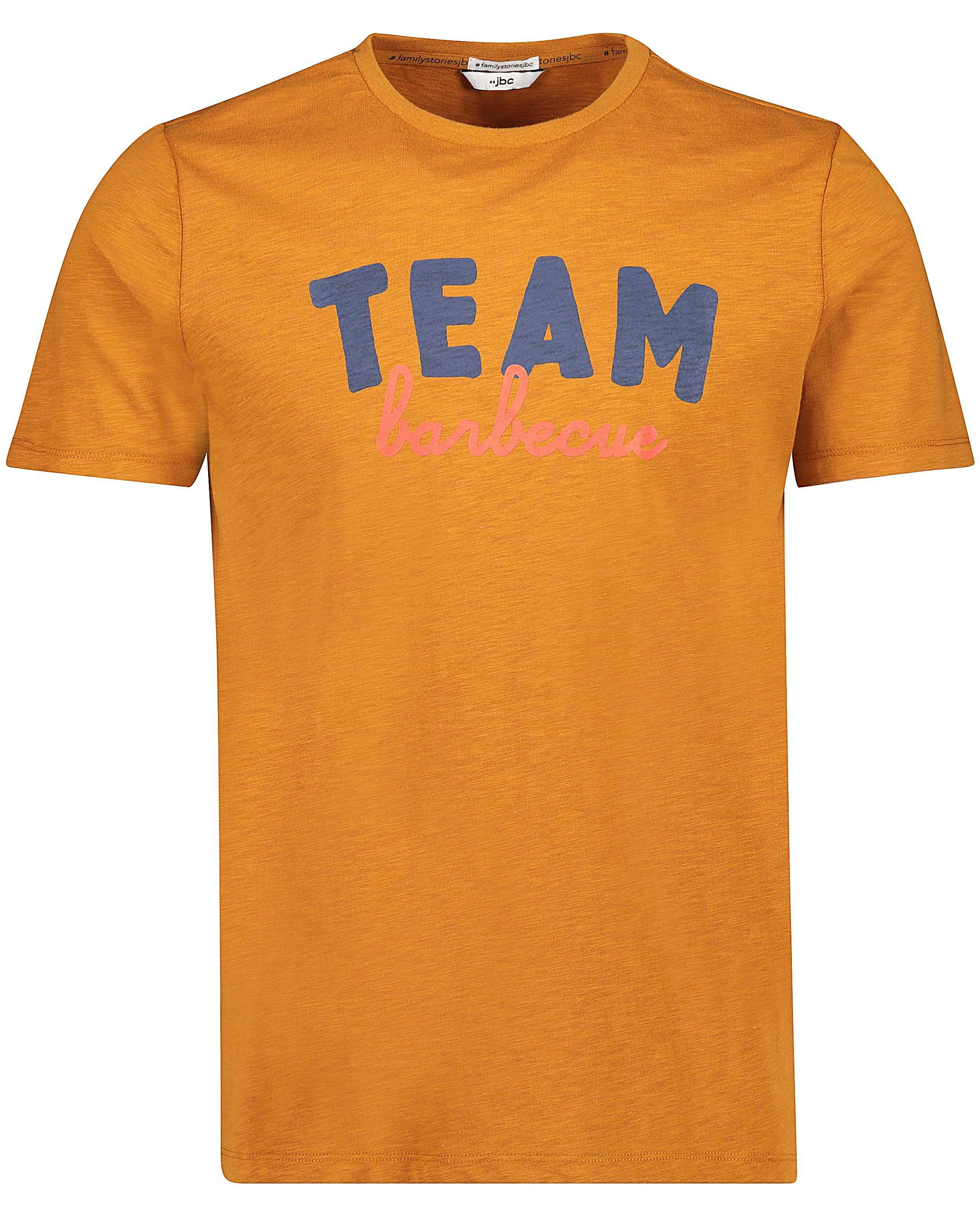 Terracotta T-shirt met opschrift