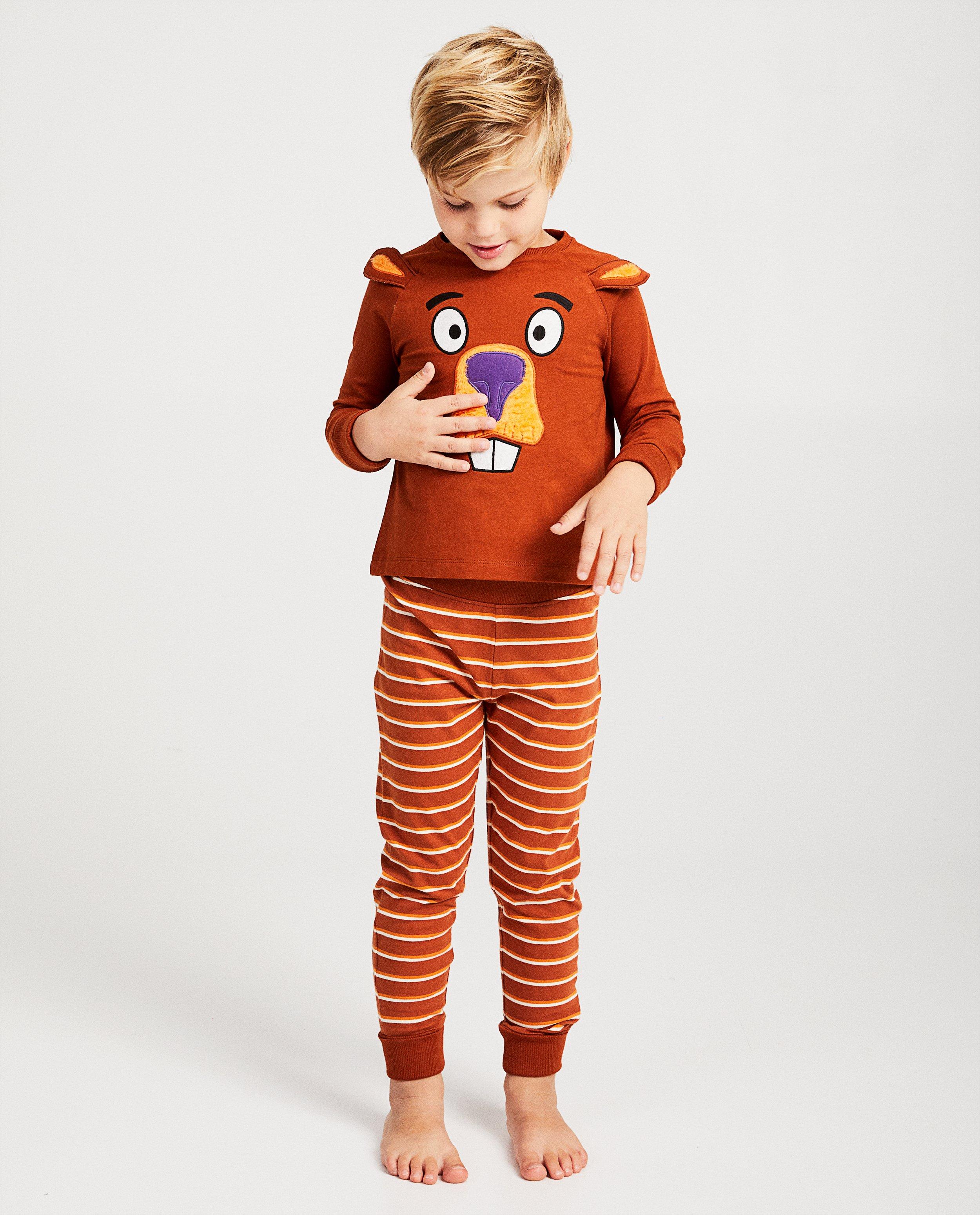 Pyjama brun De Fabeltjeskrant imprimé intégral | JBC België